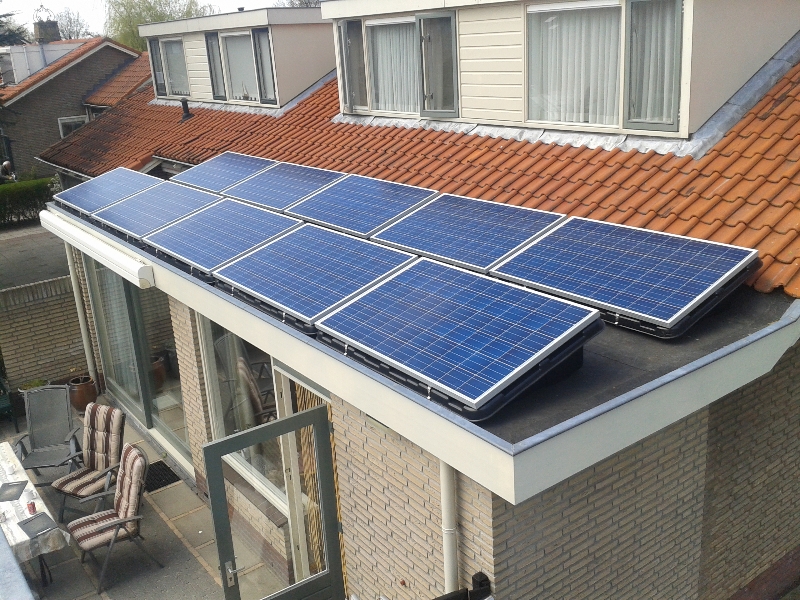 Zonnepanelen Plat Dak Opstelling Van Nimwegen De Vries